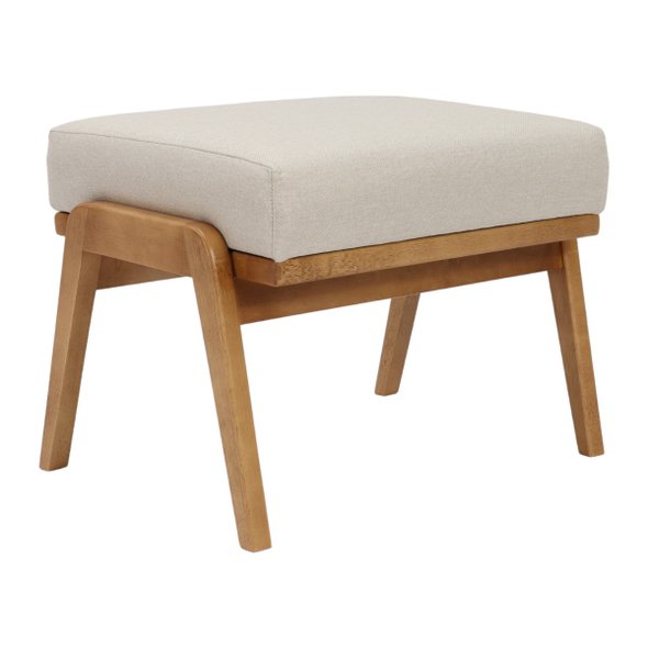Pufe Roma cor Amêndoa Tecido Vanilla
